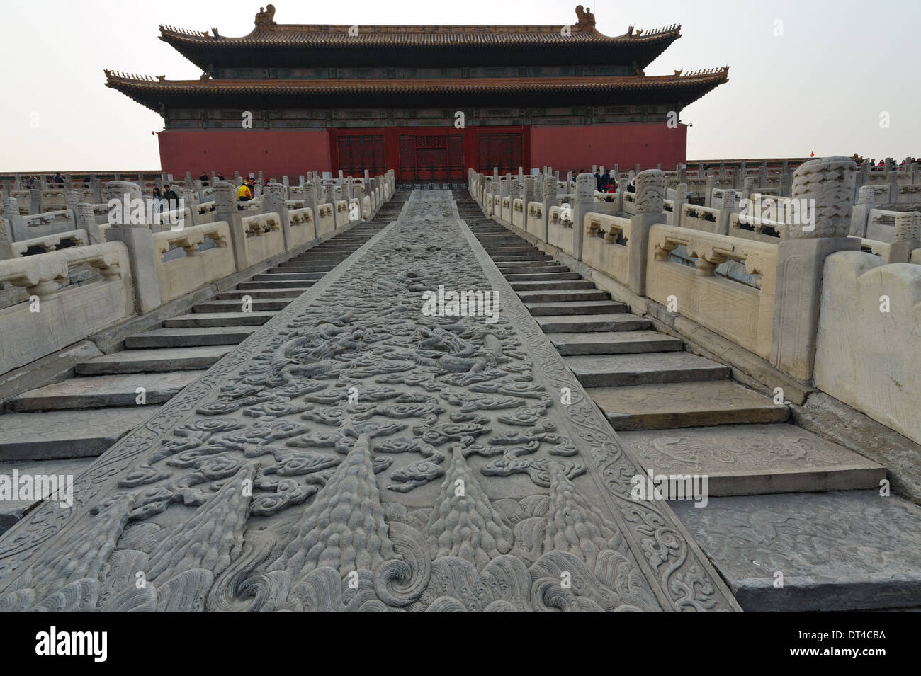 “Large Stone Carving” that graces the stairway to the Hall of ...