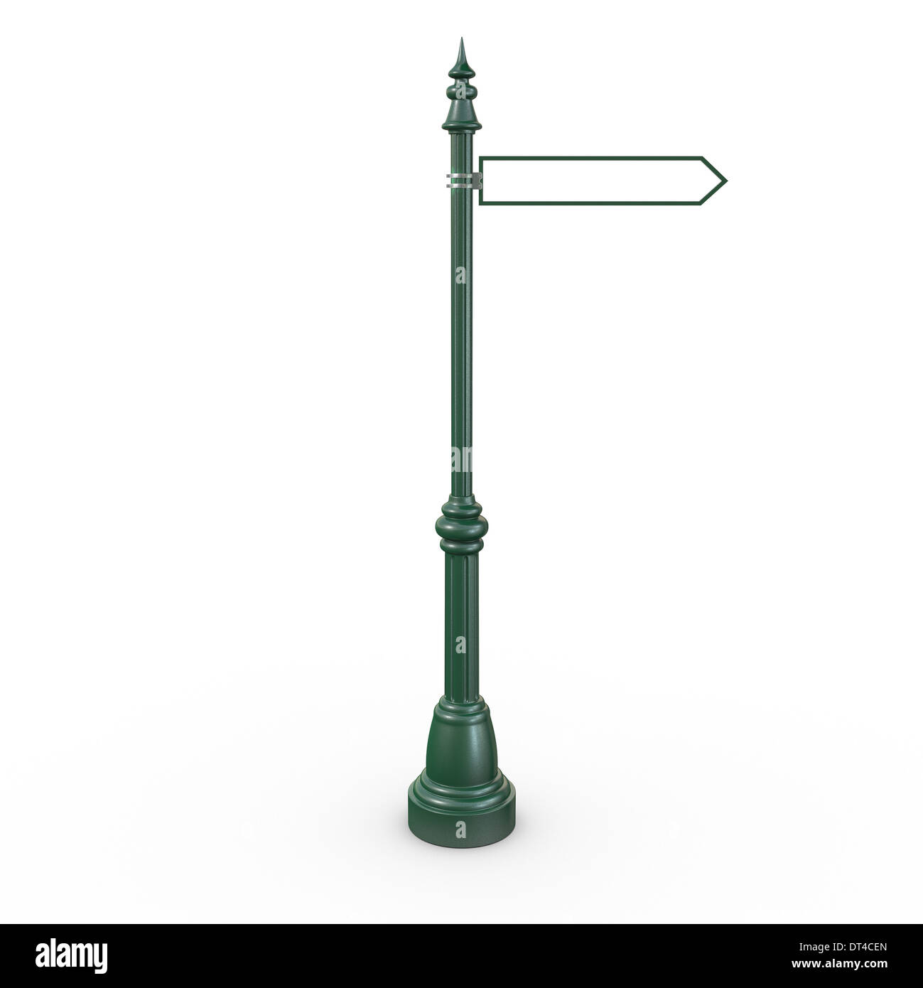 A classic street Sign Post with one Sign pointing right Stock Photo - Alamy