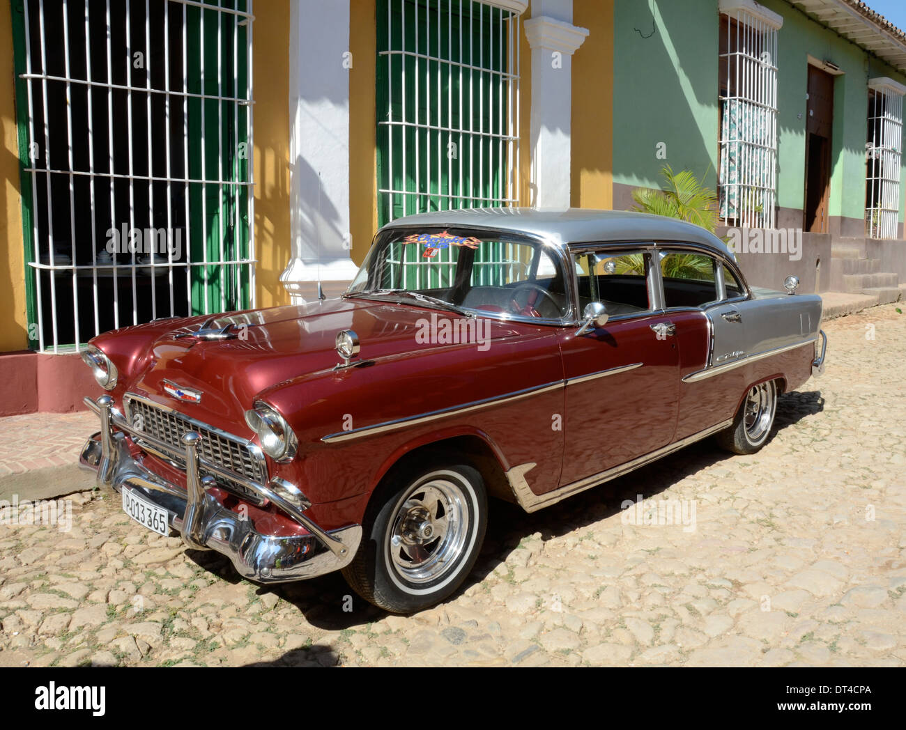 Well-polished Cuban car in Trinidad street Stock Photo - Alamy