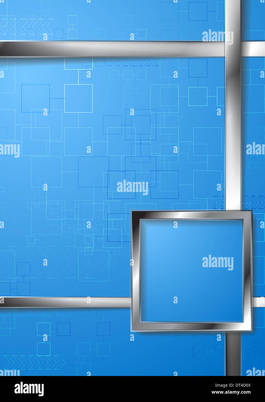 Bright blue hi-tech background Stock Photo - Alamy