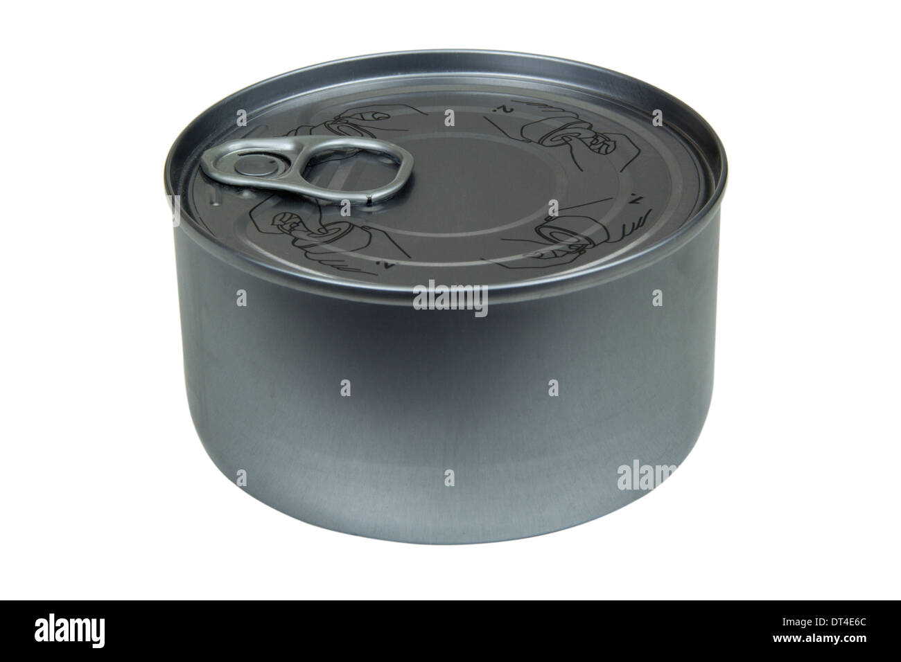 Metallic food can isolated on white background Stock Photo - Alamy