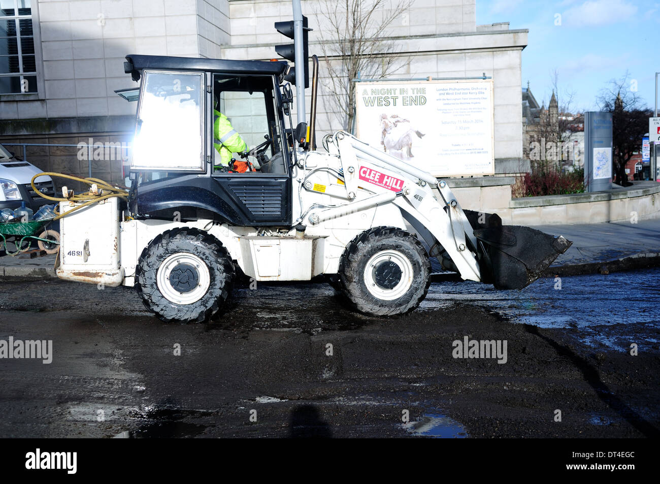 Road Works,Repairing Burst Water Pipe And Laying New Road Surface ...