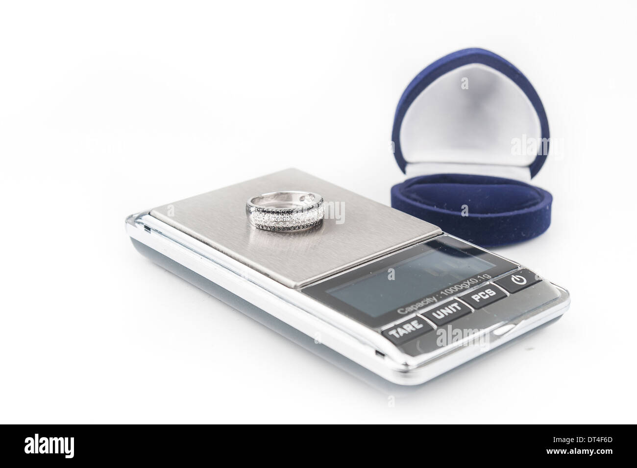 Digital scales isolated on white background Stock Photo - Alamy