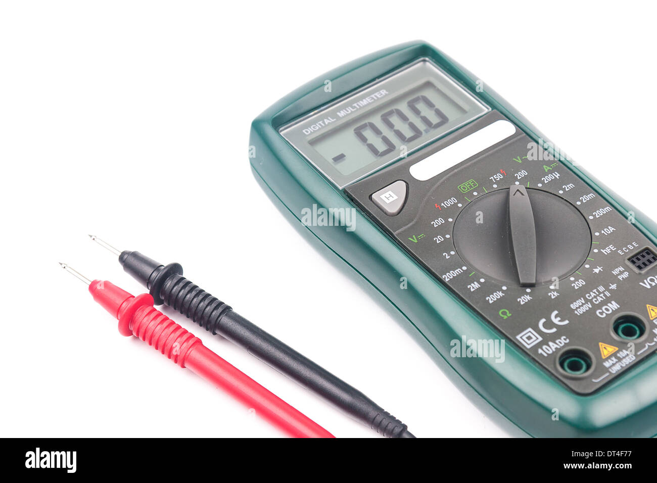 Digital multimeter isolated on white background Stock Photo - Alamy