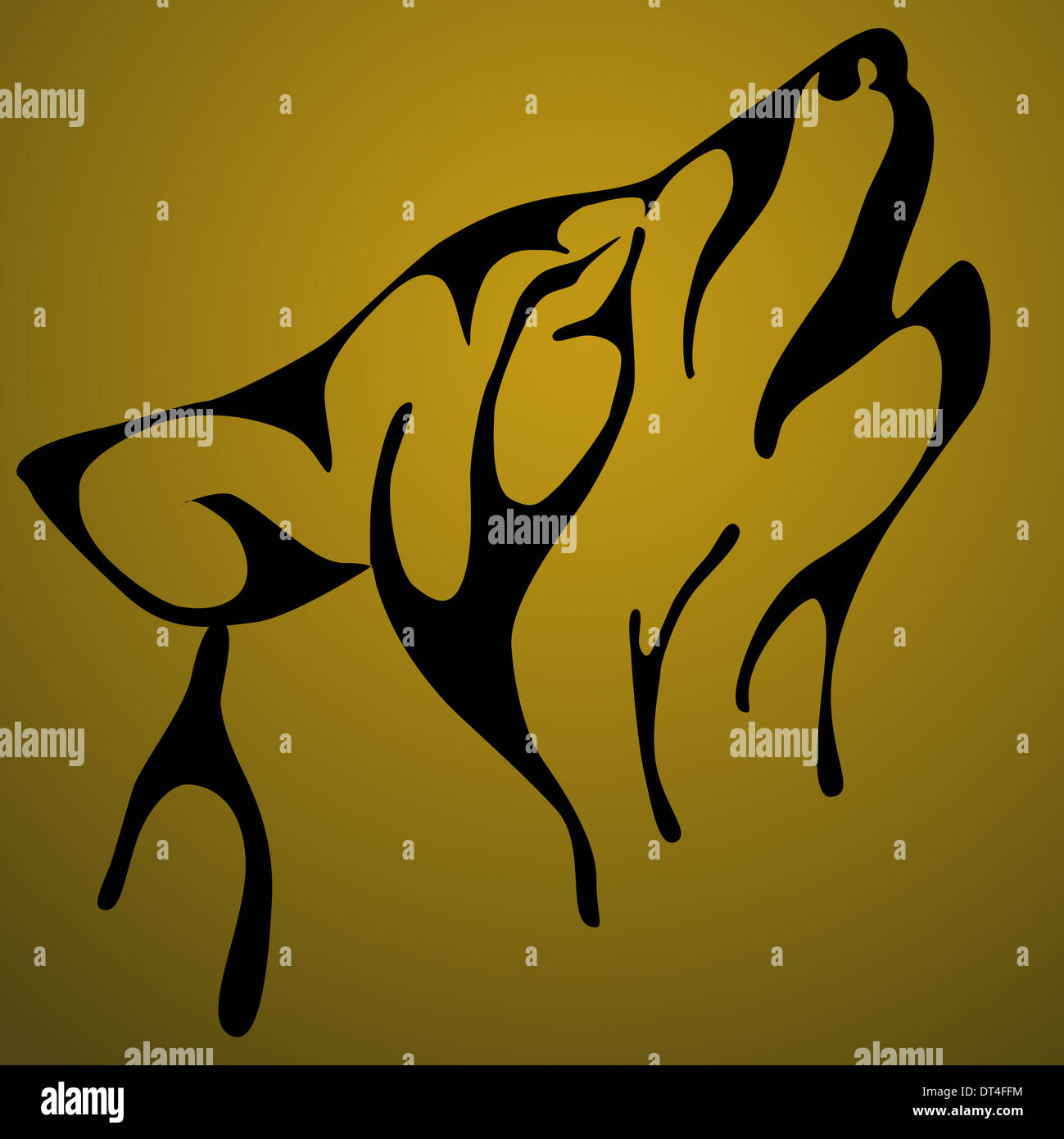 howling wolf isolated on background. vector illustration Stock Photo ...