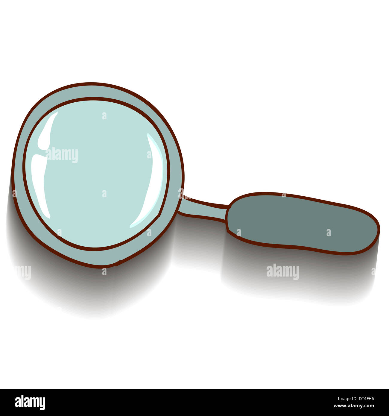 Cartoon tool glass magnifier hi-res stock photography and images - Alamy