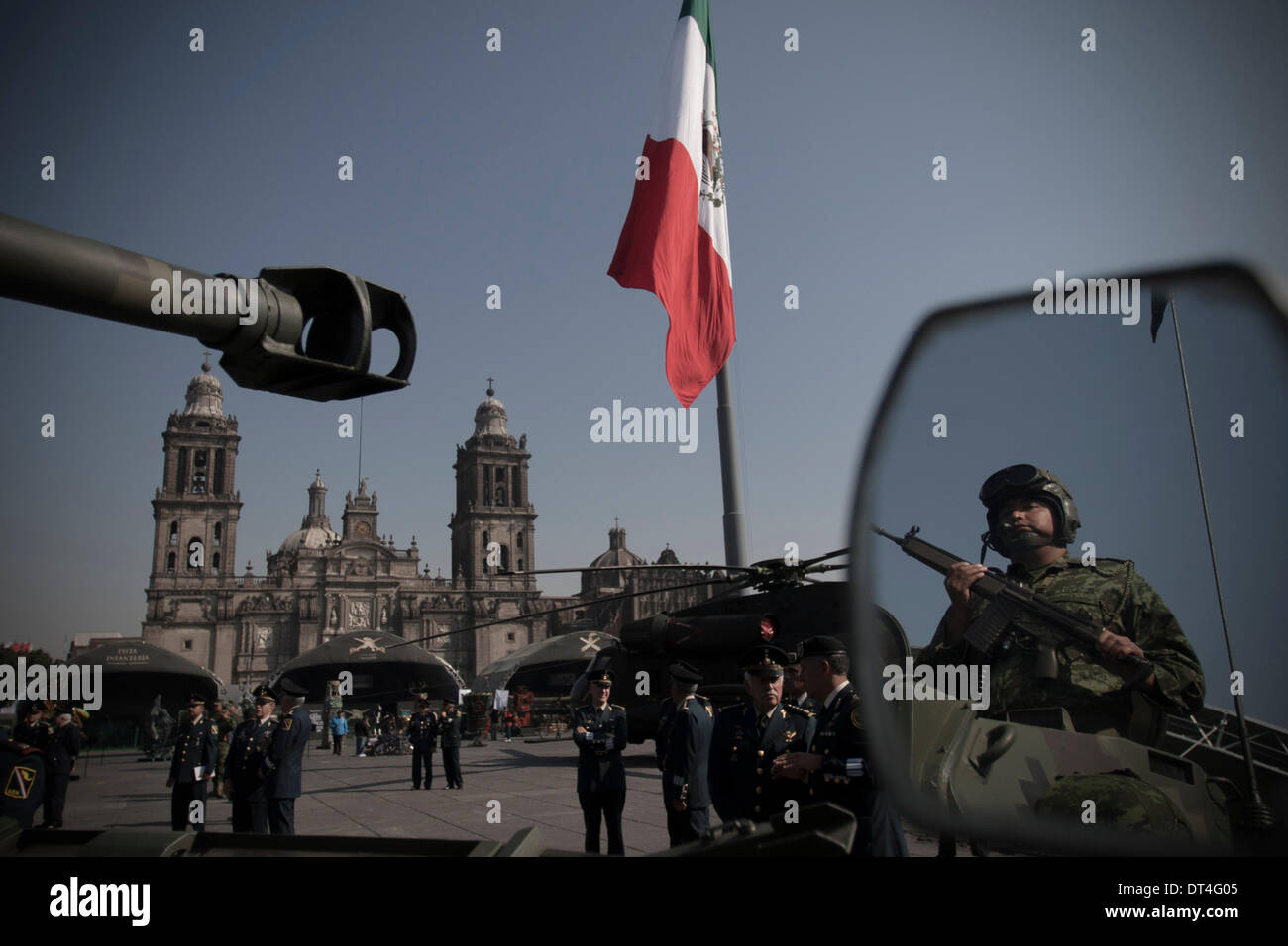 Mexico City, Mexico. 8th Feb, 2014. A soldier participates in the ...
