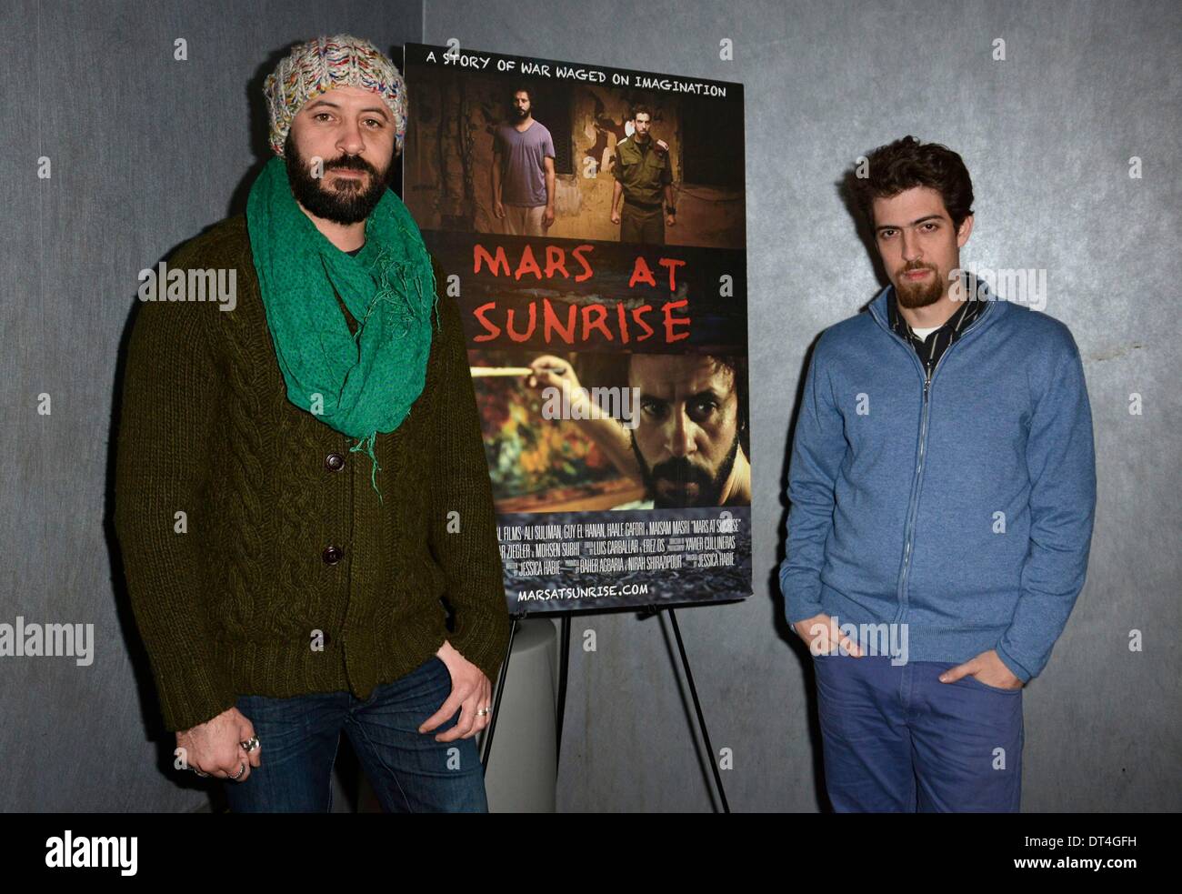 New York, NY, USA. 7th Feb, 2014. Ali Suliman, Guy Elhanan at arrivals ...