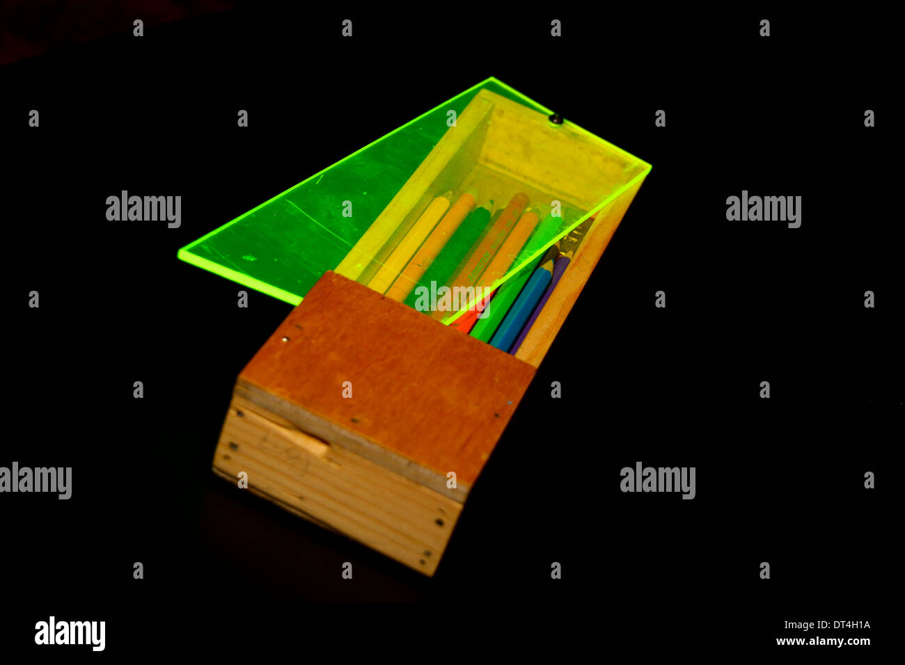 Wooden pencil case hi-res stock photography and images - Alamy