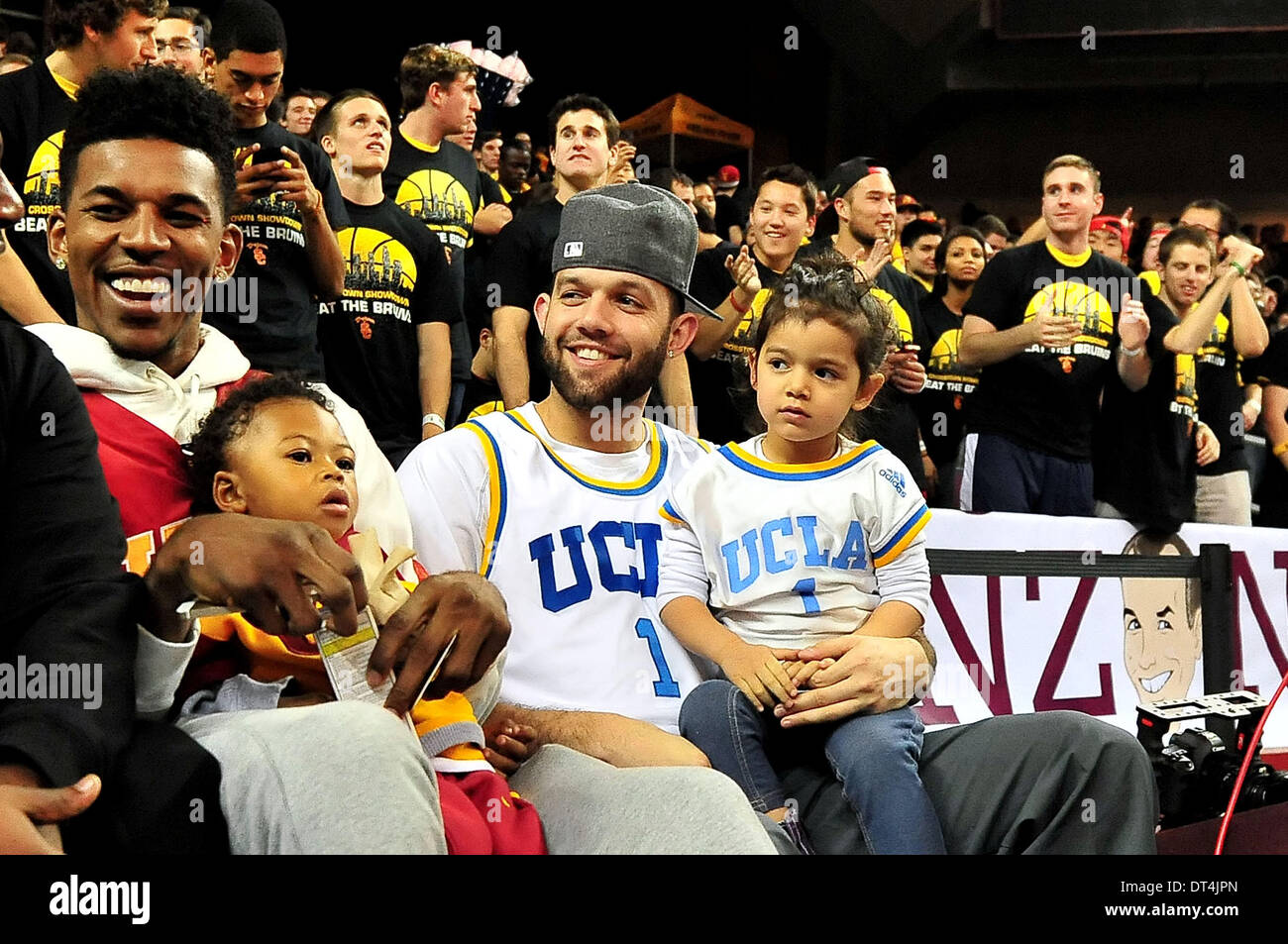 Los Angeles, CA, USA. 8th Feb, 2014. Former USC Trojans Nick Young and ...