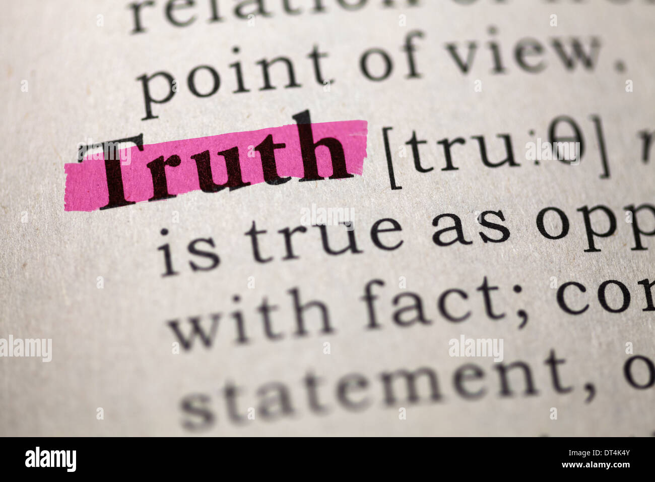 Truth word hi-res stock photography and images - Alamy
