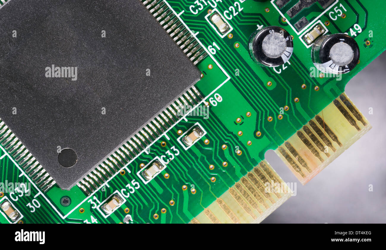 Computer Component Circuit Board Memory Processor Networking Card Stock ...