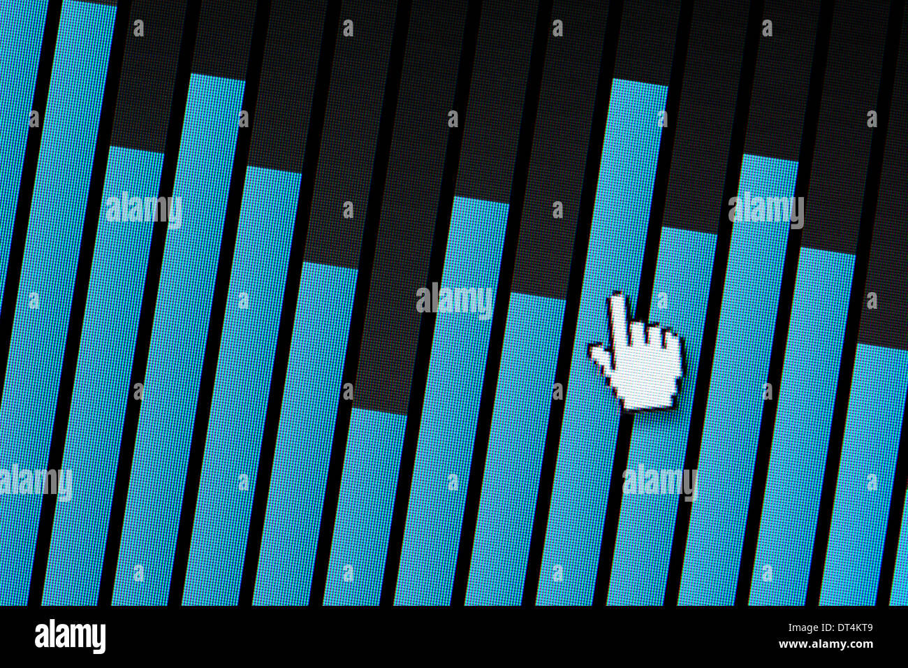 Computer Monitor screen Graph, concept of business chart Stock Photo ...