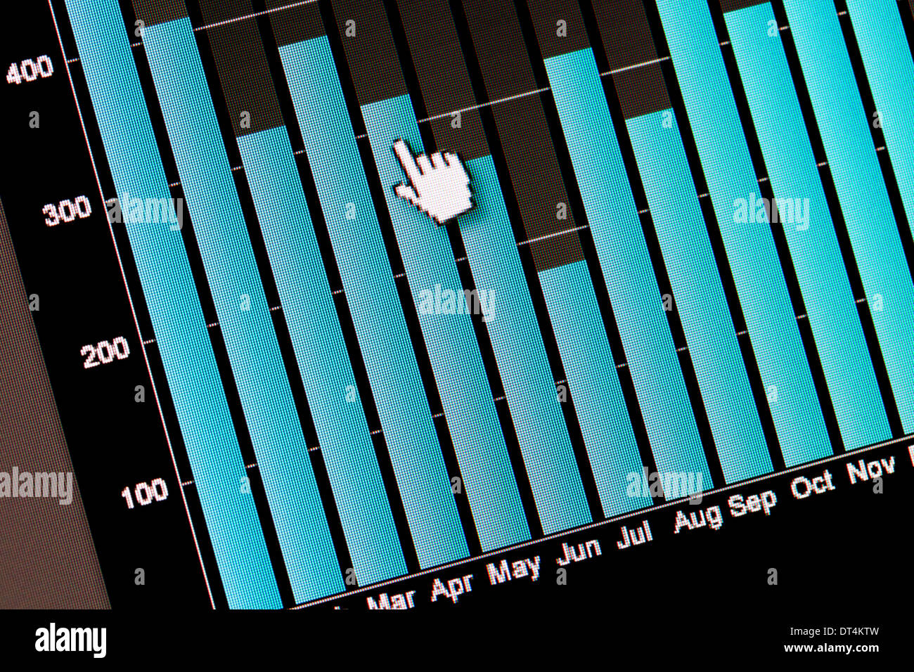 Computer Monitor screen Graph, concept of business chart Stock Photo ...