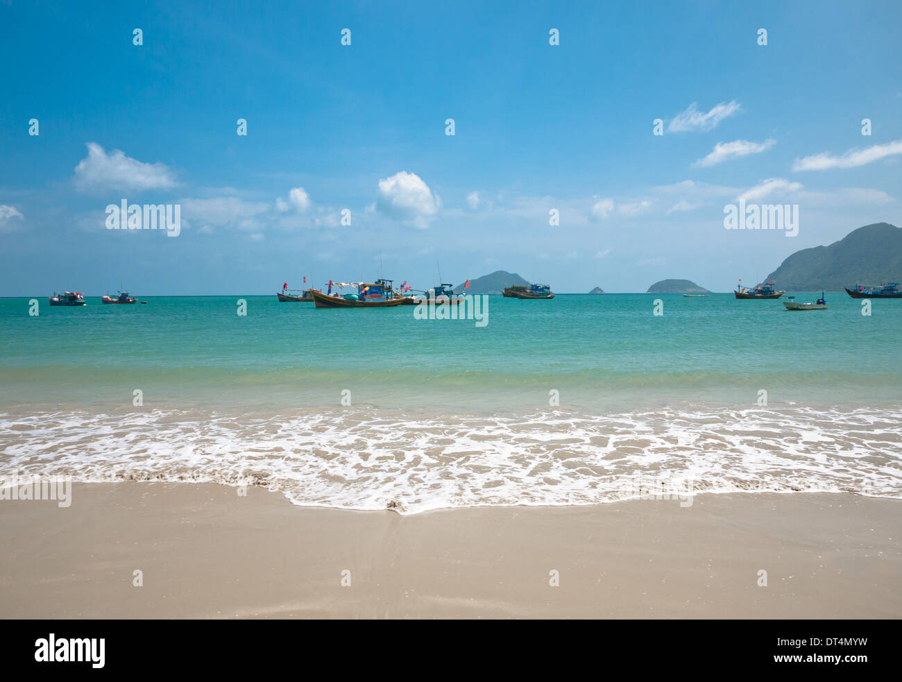 A view of the South China Sea just off An Hai Beach on Con Son Island ...