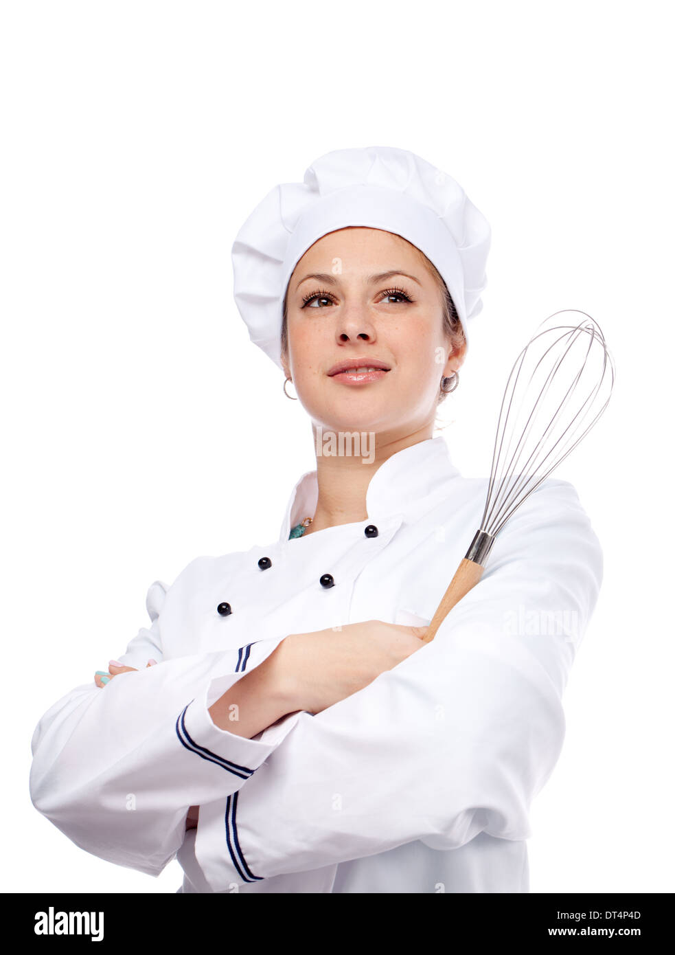 Chef standing with arms crossed on white background Stock Photo - Alamy