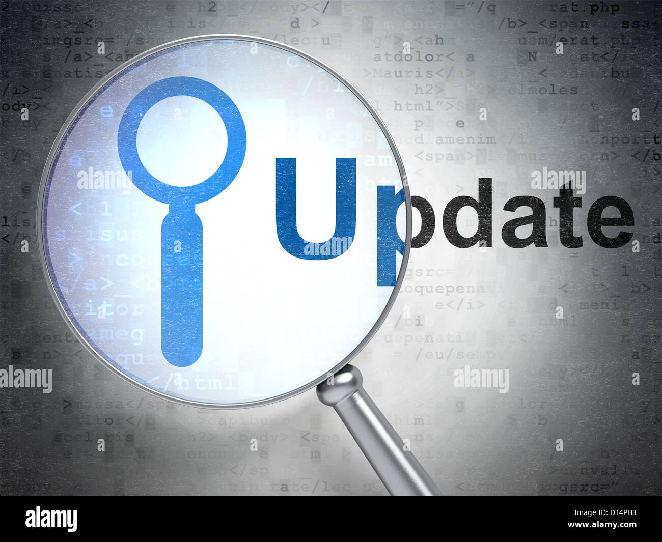 Web development concept: Search and Update with optical glass Stock ...