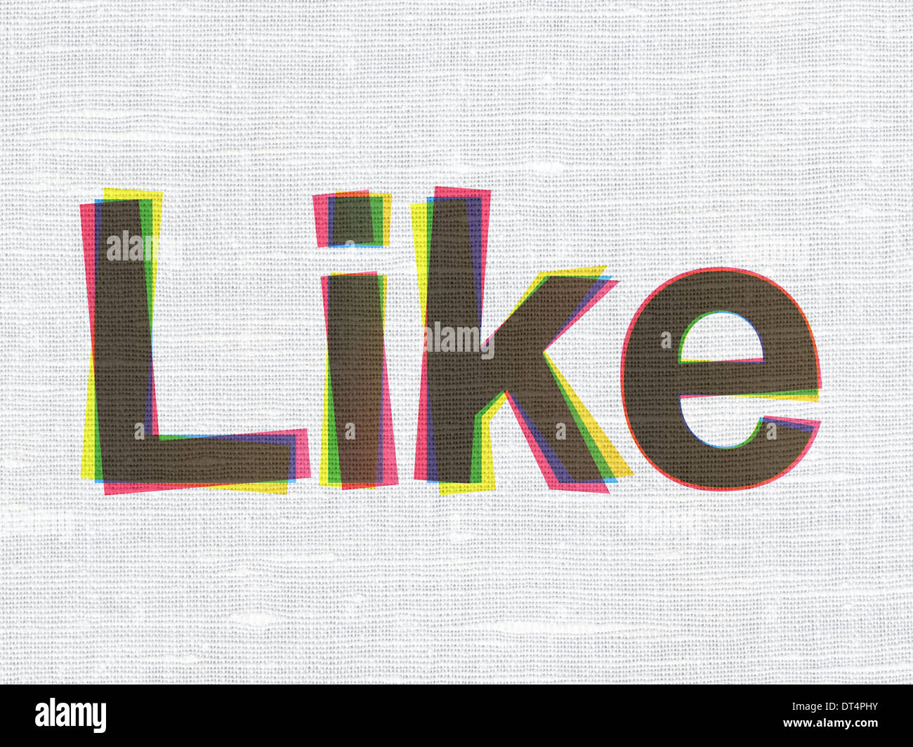 Social media concept: Like on fabric texture background Stock Photo - Alamy