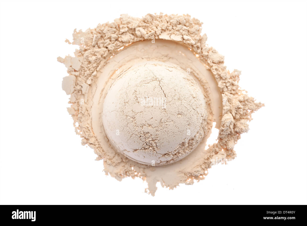 Makeup powder isolated on white background Stock Photo - Alamy