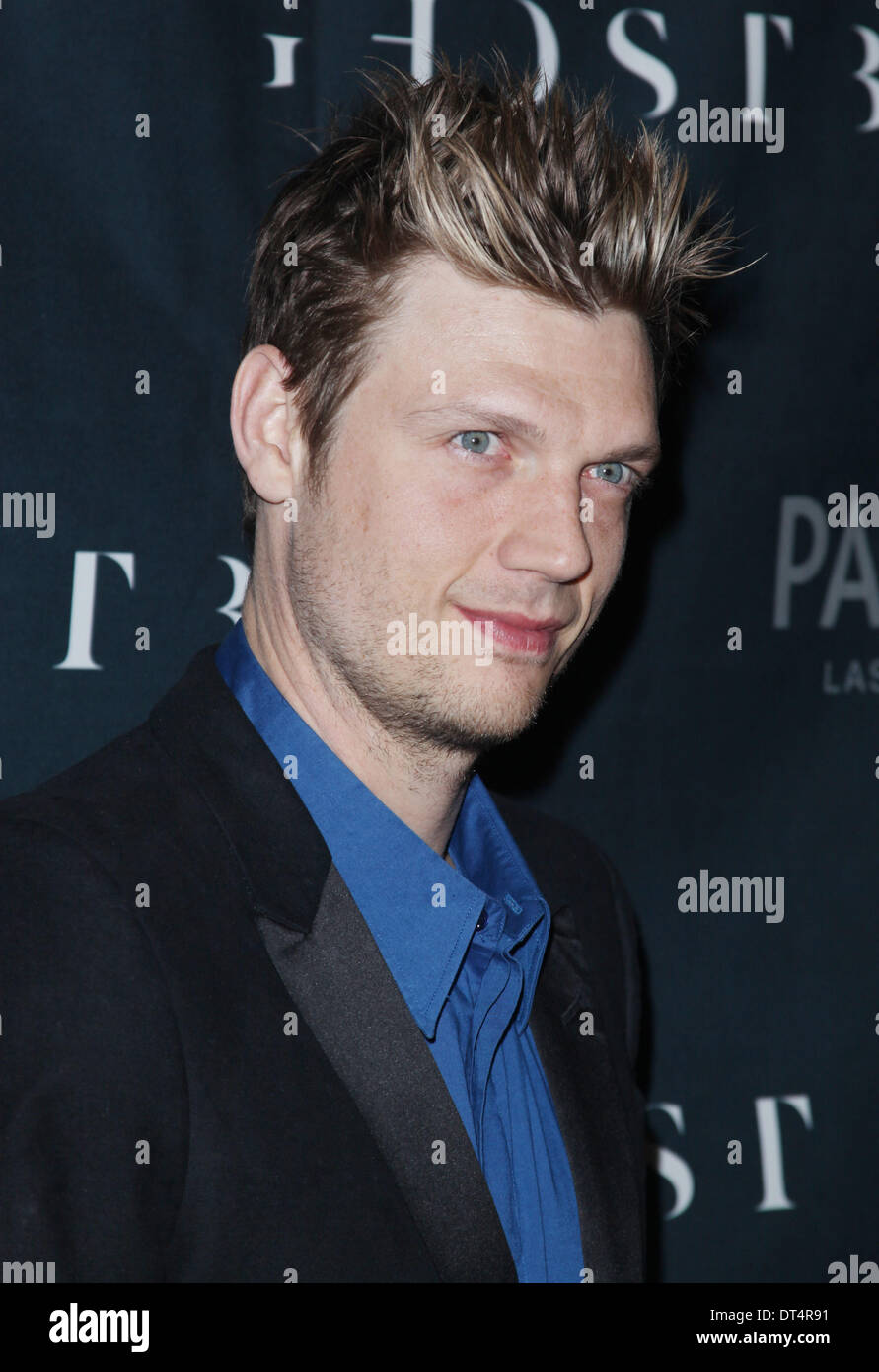 Las Vegas, Nevada, USA. 8th Feb, 2014. Singer Nick Carter celebrates ...