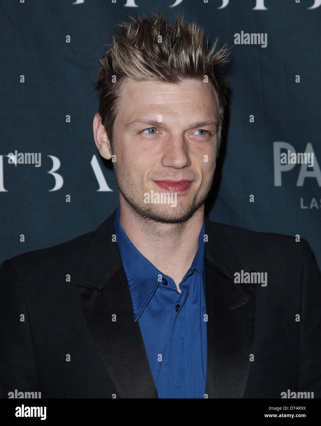 Las Vegas, Nevada, USA. 8th Feb, 2014. Singer Nick Carter celebrates ...
