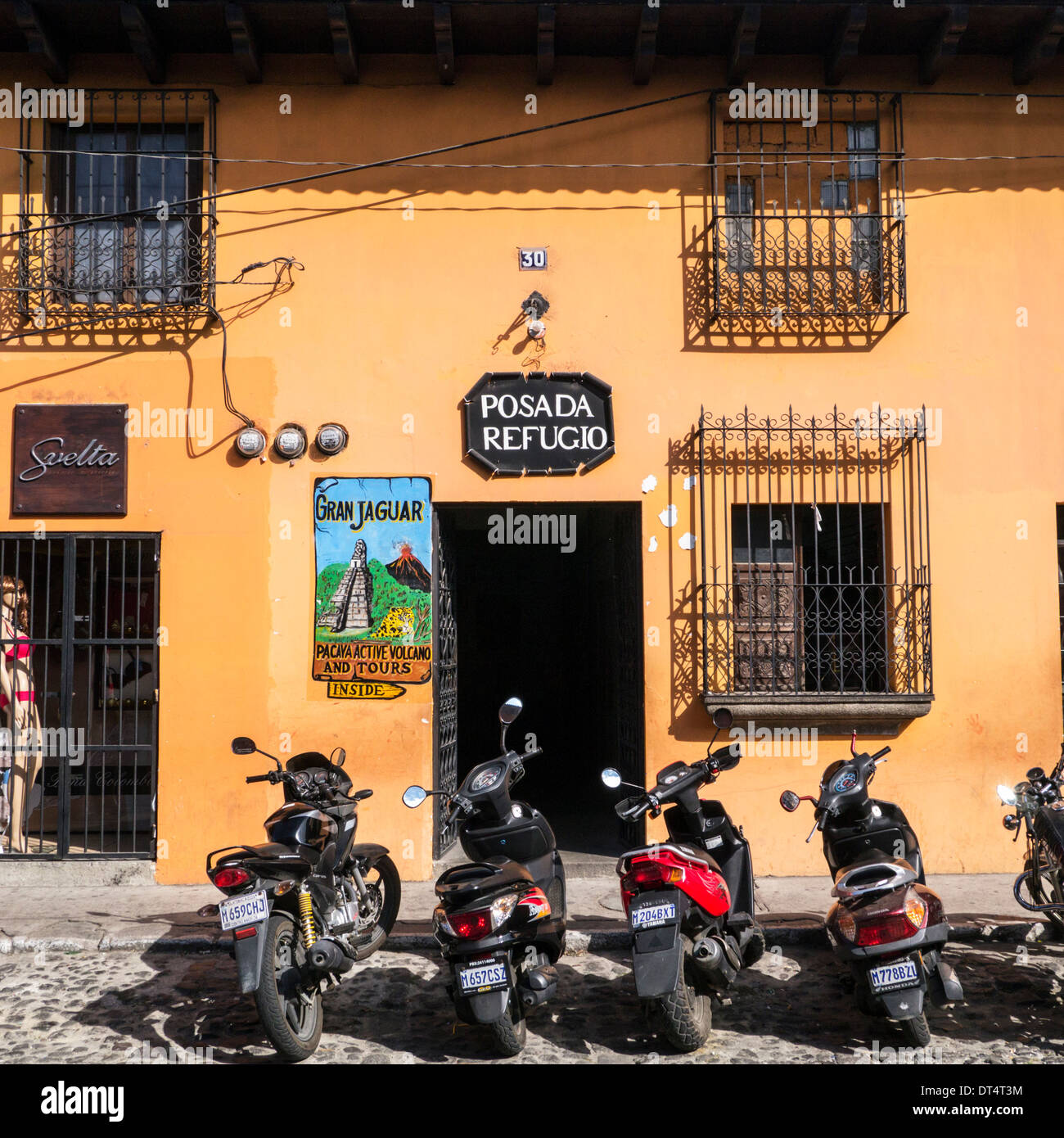 Street life in Antigua, Guatemala Stock Photo - Alamy