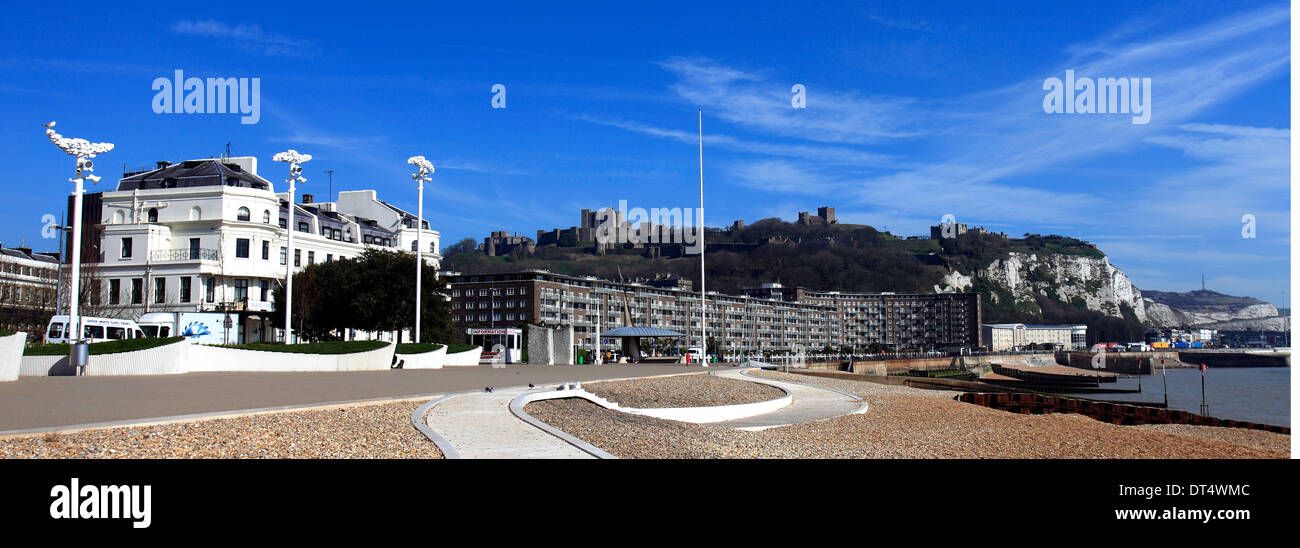 Seafront promenade, Dover town; Kent County; England, UK Stock Photo ...