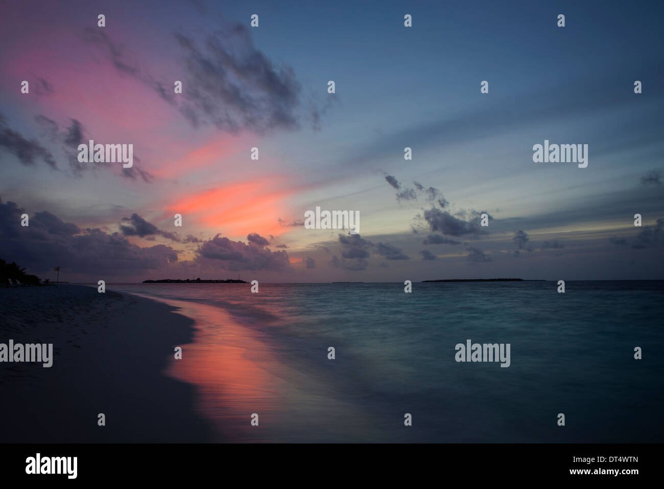 Sunset in The Maldives Stock Photo - Alamy