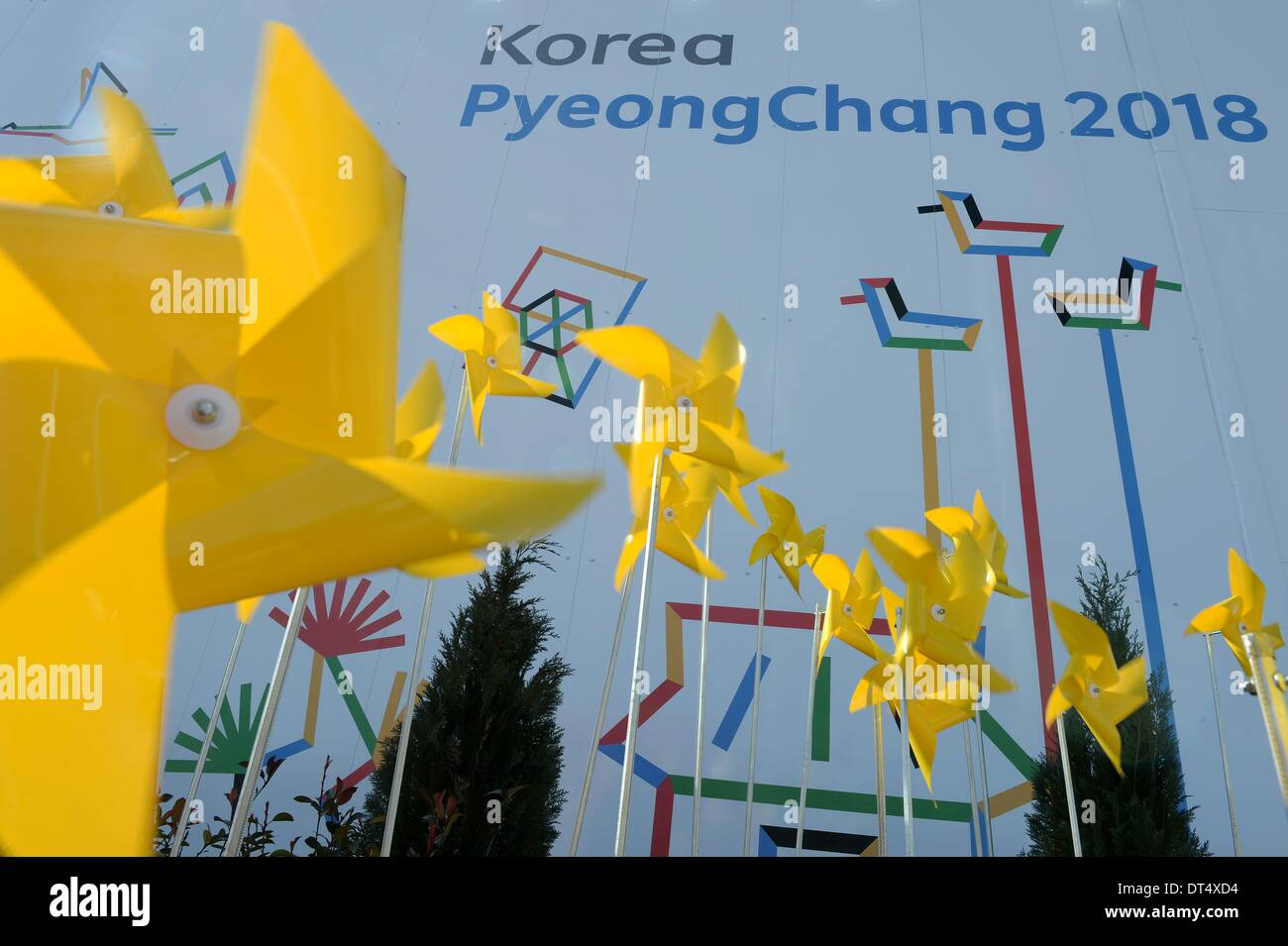 A big wall in the olympic park at the Sochi 2014 Olympic Games, Sochi ...