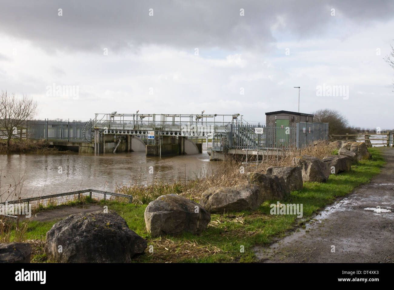 Burrowbridge Somerset England UK Floods on the Somerset Levels February ...