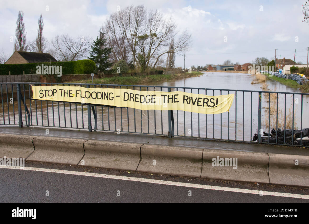 Burrowbridge Somerset England UK Floods on the Somerset Levels February ...