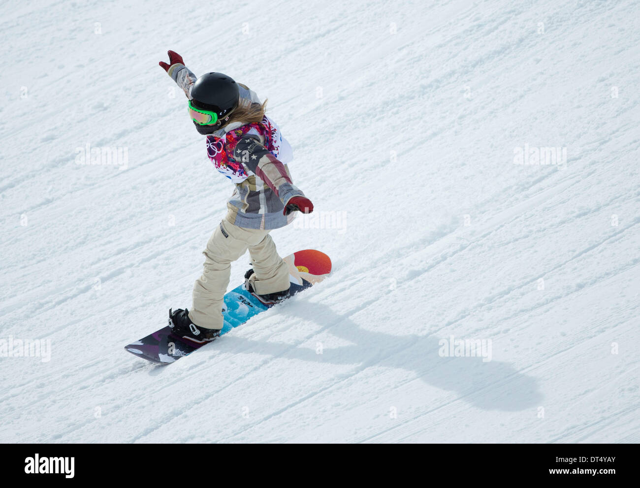 Sochi, Russia. 9th Feb, 2014. Jamie Anderson, USA, wins the Gold Medal ...