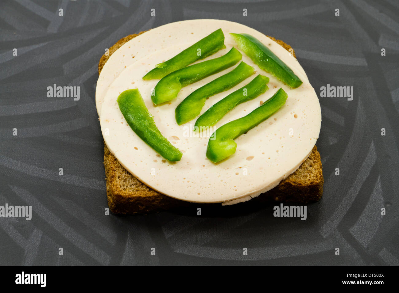 Fresh Chicken Cold Cuts with Capsicum on Toast bread Stock Photo - Alamy