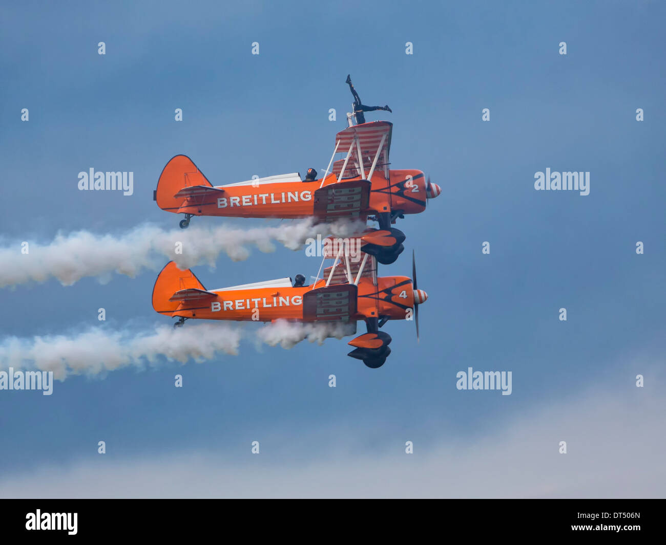 Two members of the Breitling wing-walking team displaying at the UK ...