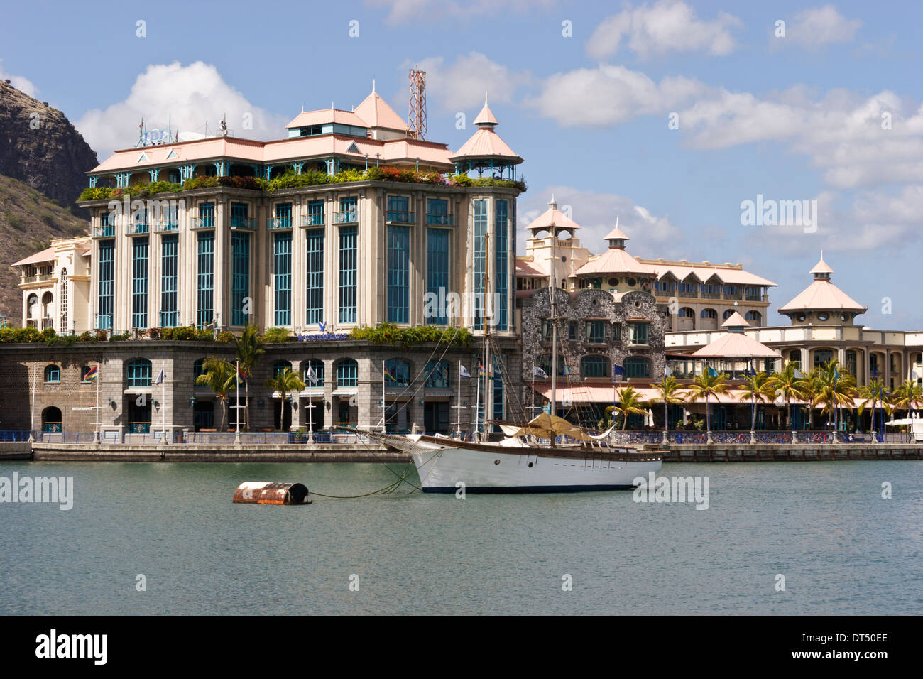 Ibl building and Port Louis harbour, Mauritius Stock Photo - Alamy