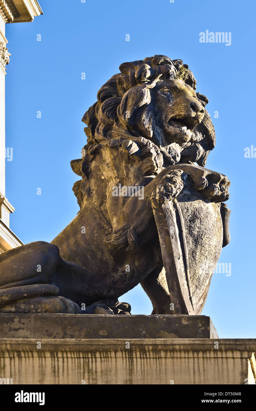 Koenigsberg lion. Kaliningrad (Koenigsberg before 1946), Russia Stock ...