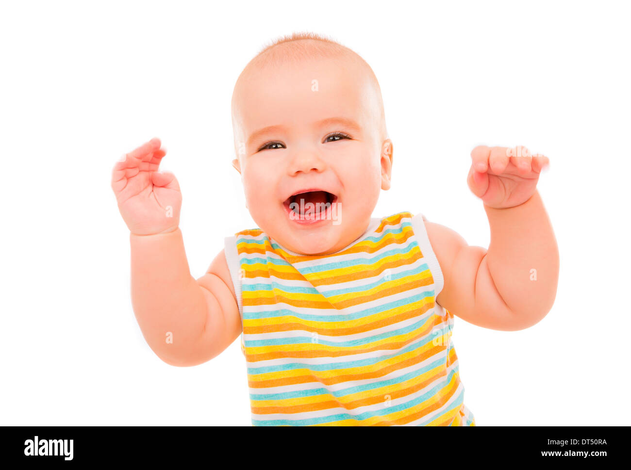 Happy Little Baby isolated on white background Stock Photo - Alamy