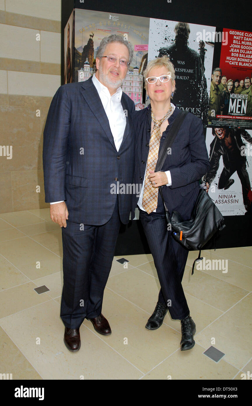 Berlin, Germany. 8th Feb, 2014. Martin Moszkowicz and Doris Doerrie ...