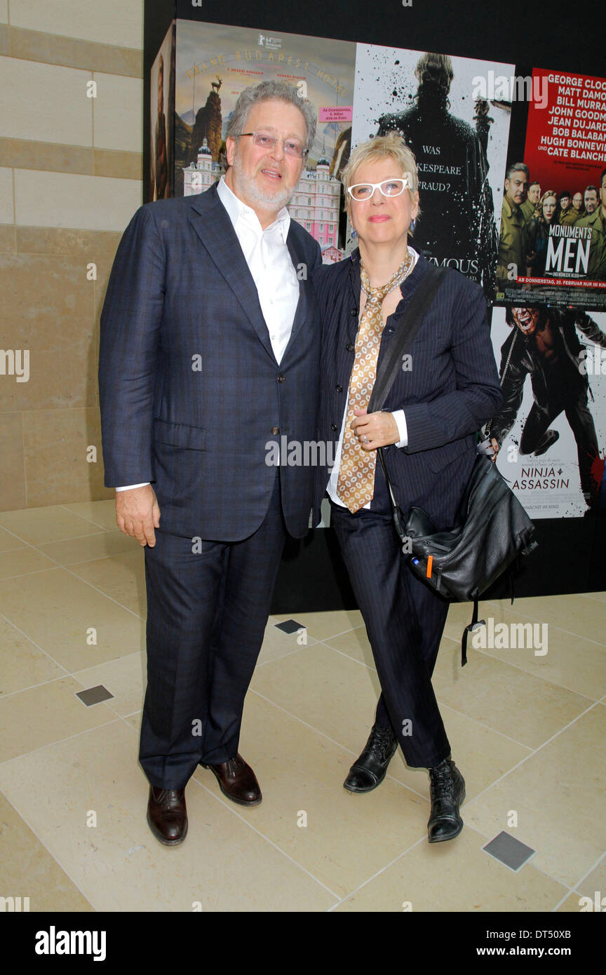 Berlin, Germany. 8th Feb, 2014. Martin Moszkowicz and Doris Doerrie ...
