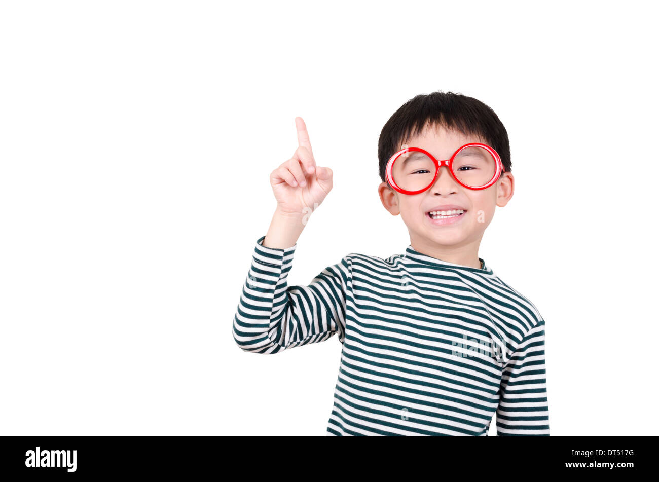 Smart cute boy thinking Stock Photo - Alamy