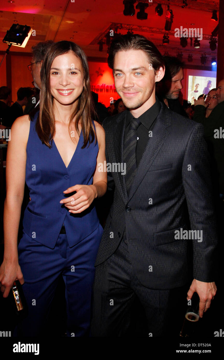 Berlin, Germany. 8th Feb, 2014. Aylin Tezel and Tom Payne attending the ...