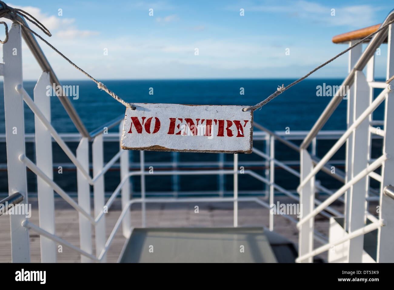 No Entry Sign on a Cruise Ship Stock Photo - Alamy