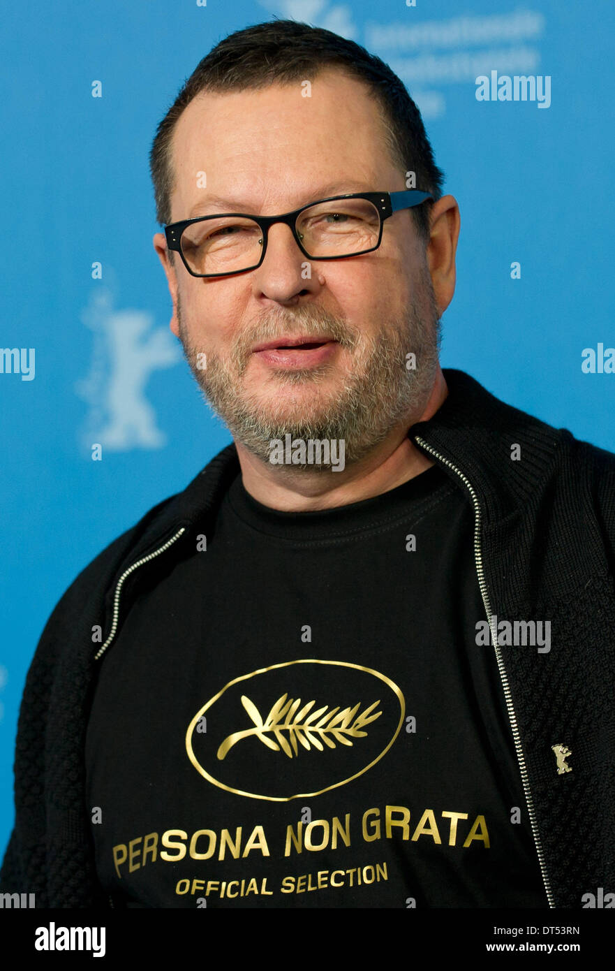 Berlin, Germany. 09th Feb, 2014. Danish director Lars von Trier poses ...