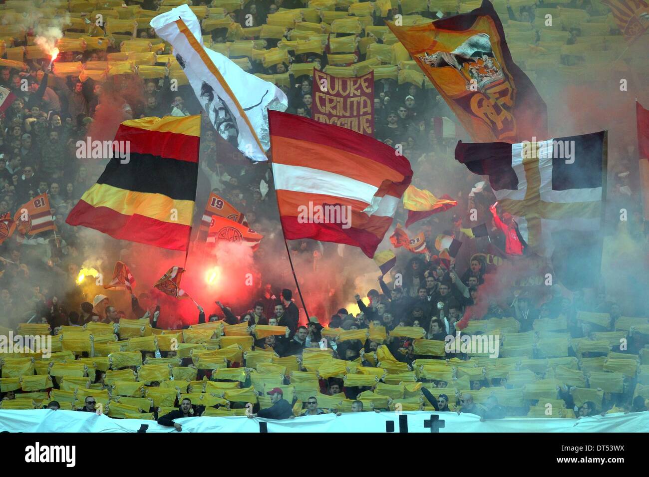Rome, Italy. 09th Feb, 2014. Olympic Stadium - Italian League: Serie A ...