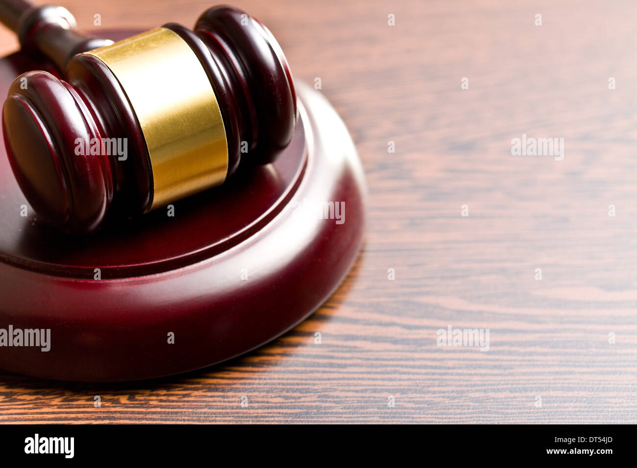judge gavel on wooden background Stock Photo - Alamy