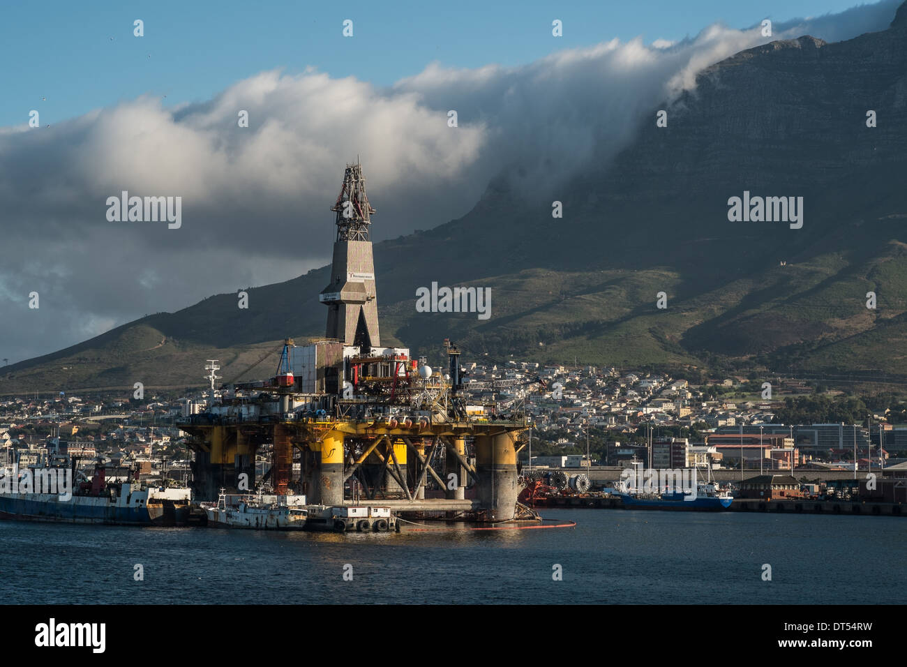 Transocean Drilling Rig, Cape Town Harbour, South Africa Stock Photo ...