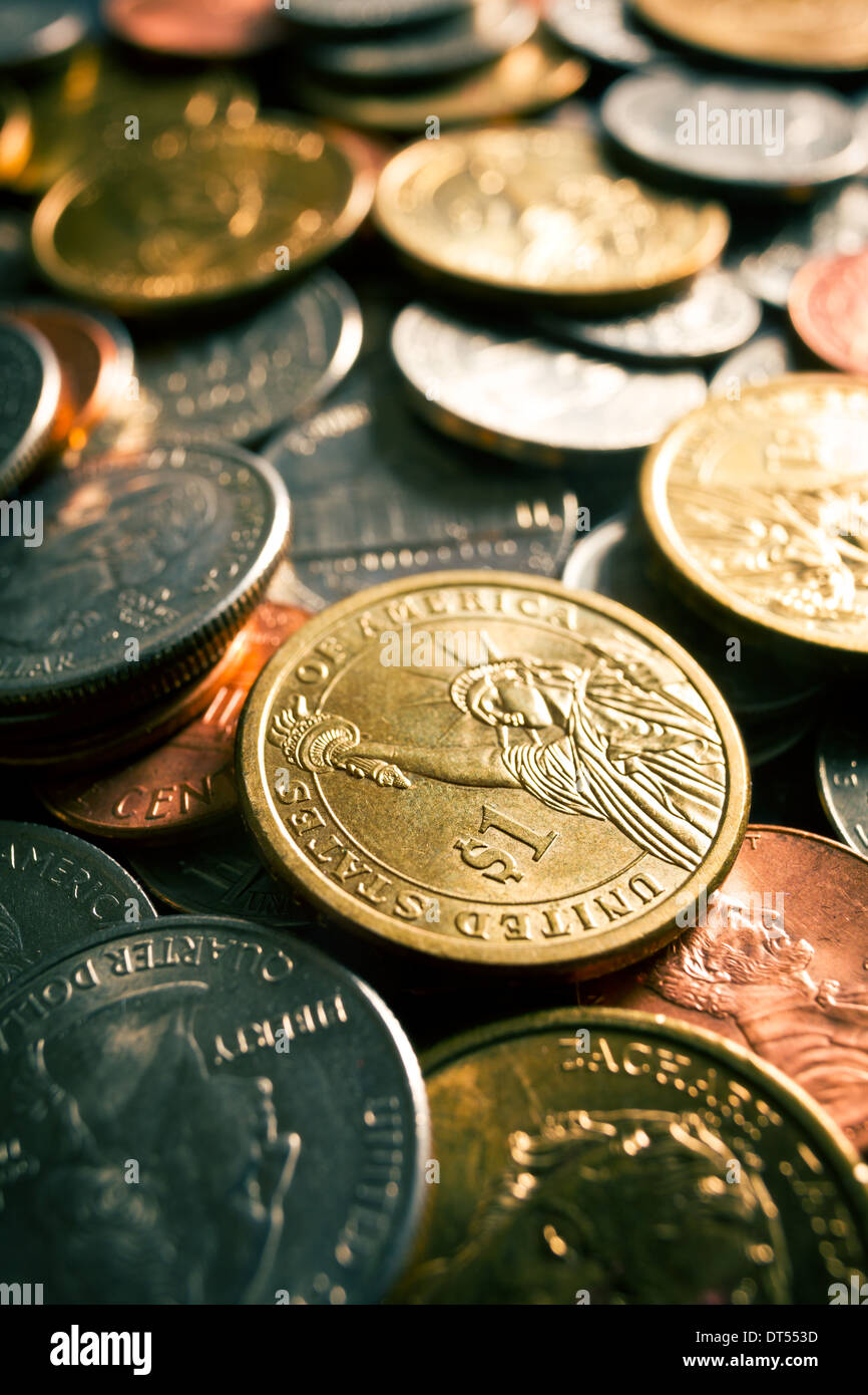 U s dollar coins hi-res stock photography and images - Alamy