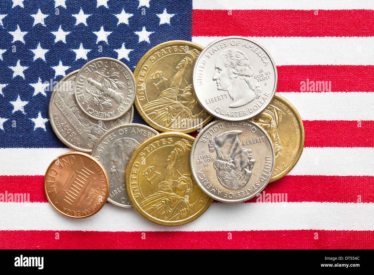 U s dollar coins hi-res stock photography and images - Alamy