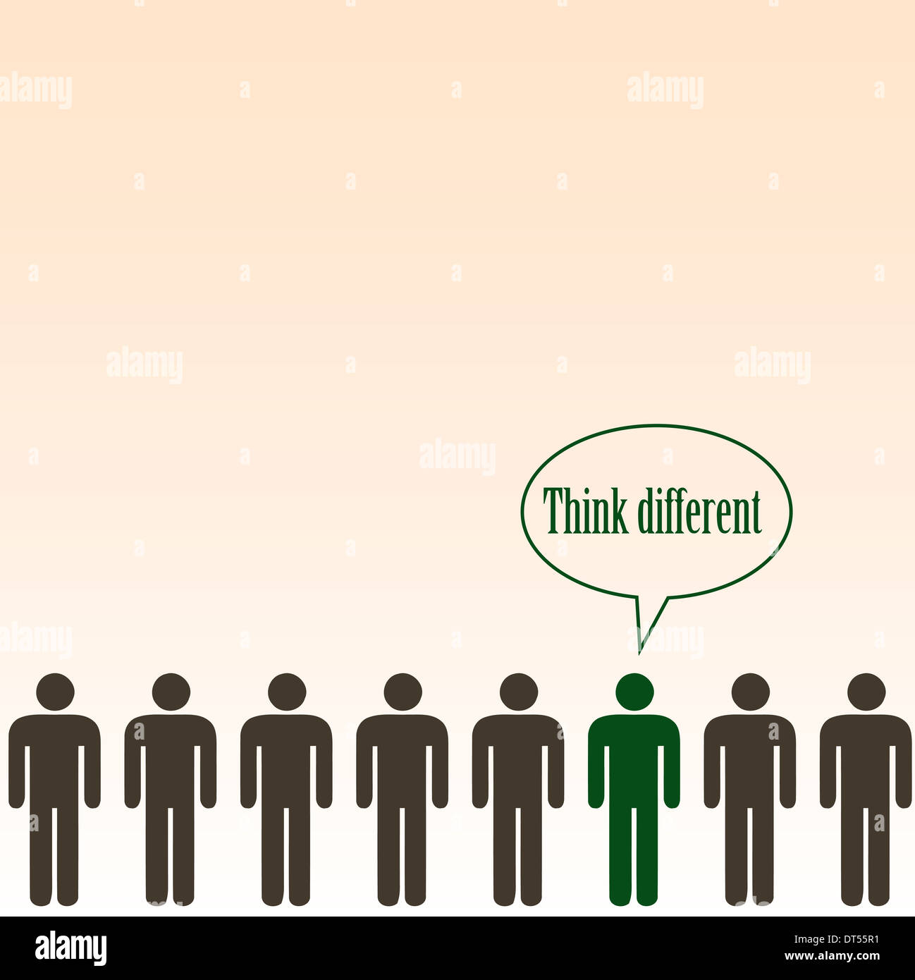 Think different concept- background Stock Photo - Alamy
