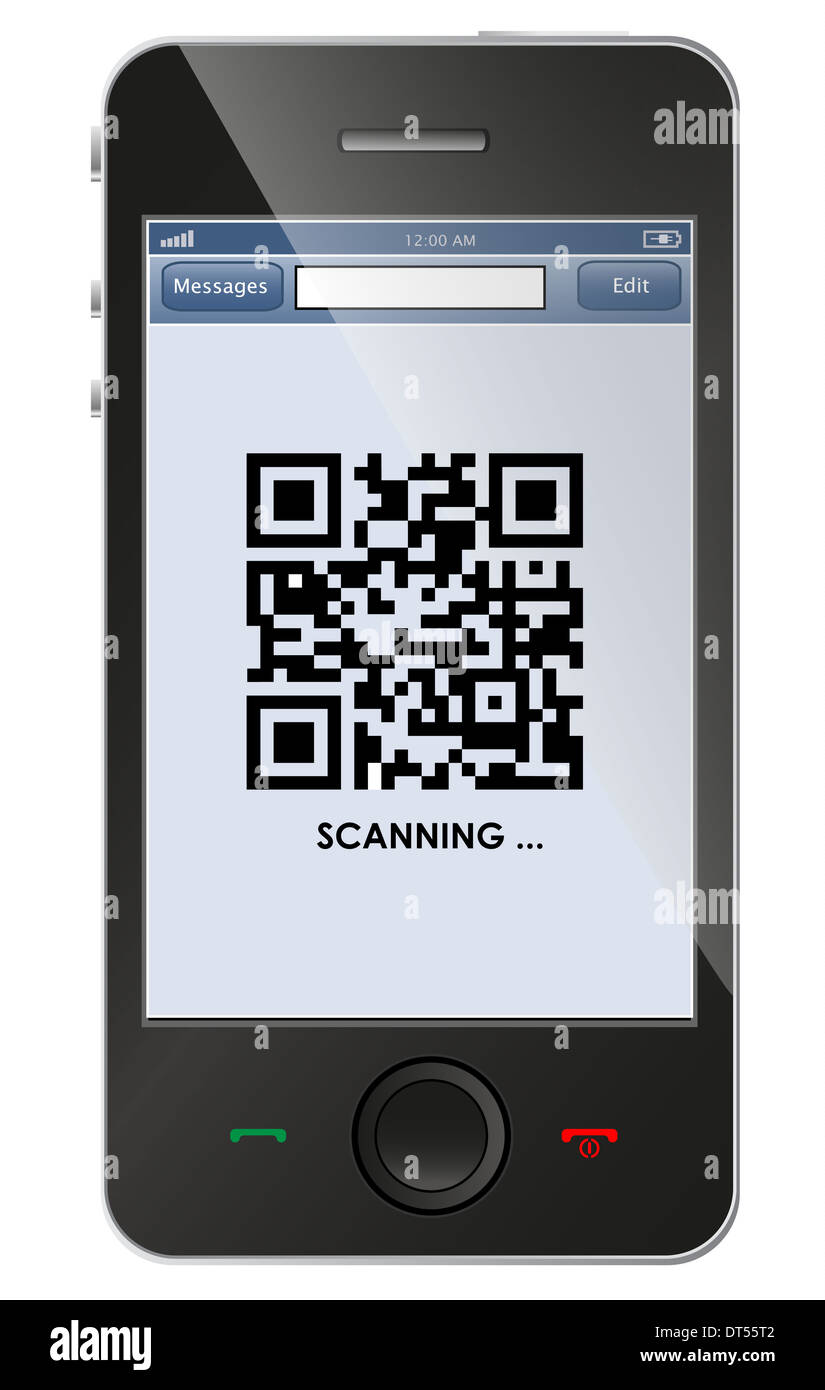 Qr code and equipment Cut Out Stock Images & Pictures - Alamy